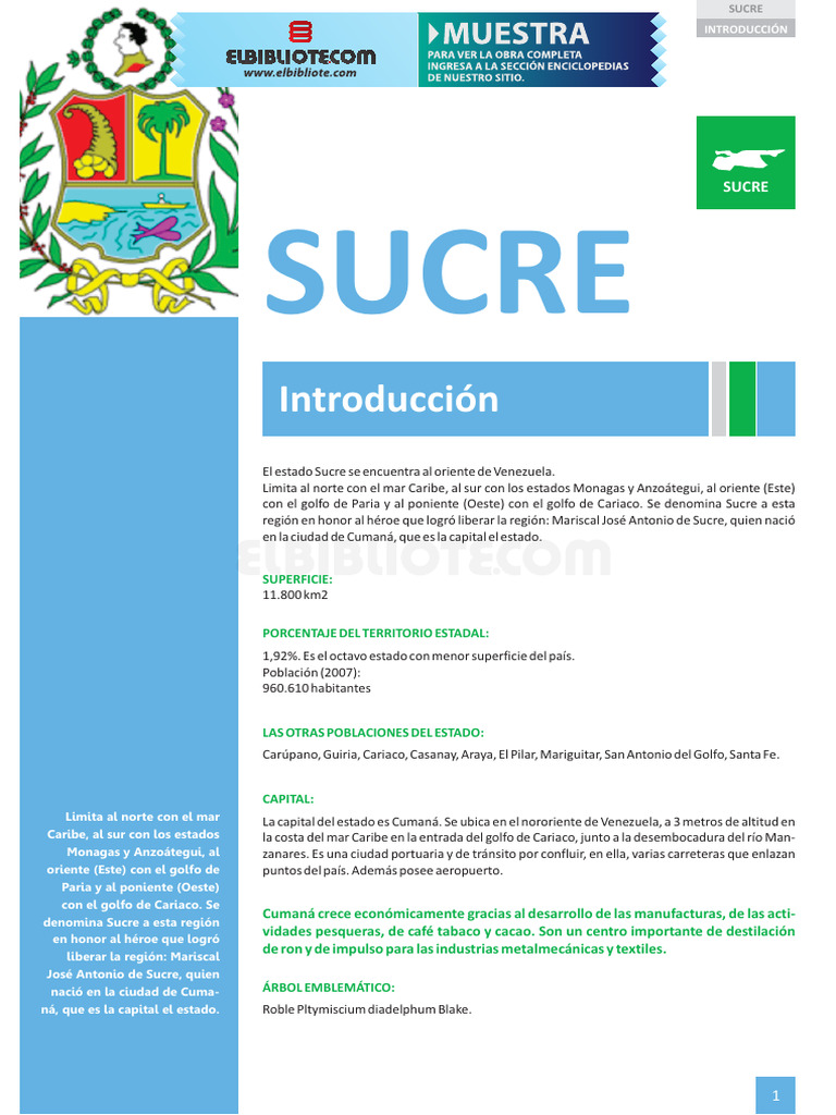 001 001 Sucre Introduccion | PDF