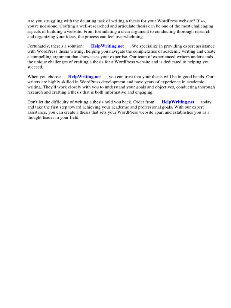 Wordpress Thesis 185 | PDF | Modular Programming | Object Oriented ... Wordpress Thesis 185 | PDF | Modular Programming | Object Oriented ...