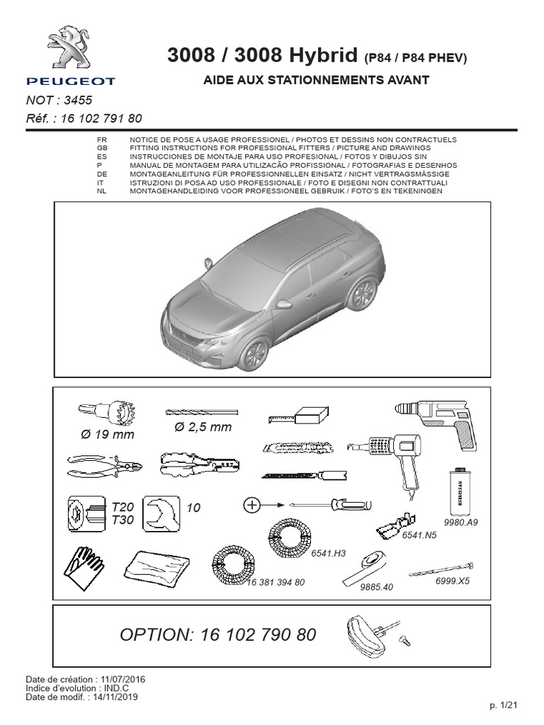 Sensores Delanteros P3008 | PDF