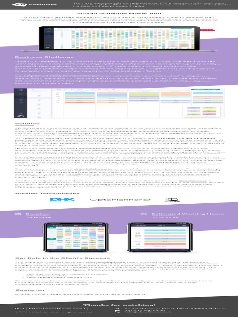 School Schedule Maker App Eng | PDF | Web Application | Software