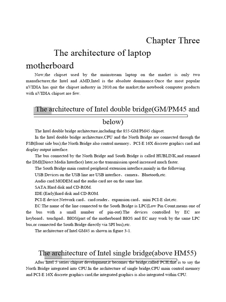 Laptop Motherboard Architecture Overview | PDF | Diode | Capacitor