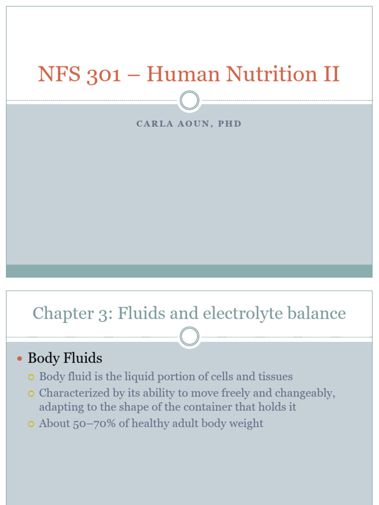 Chapter 3 NFS 301 | PDF | Hypertension | Angiotensin