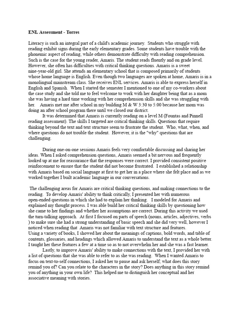 Enl Assessment | PDF