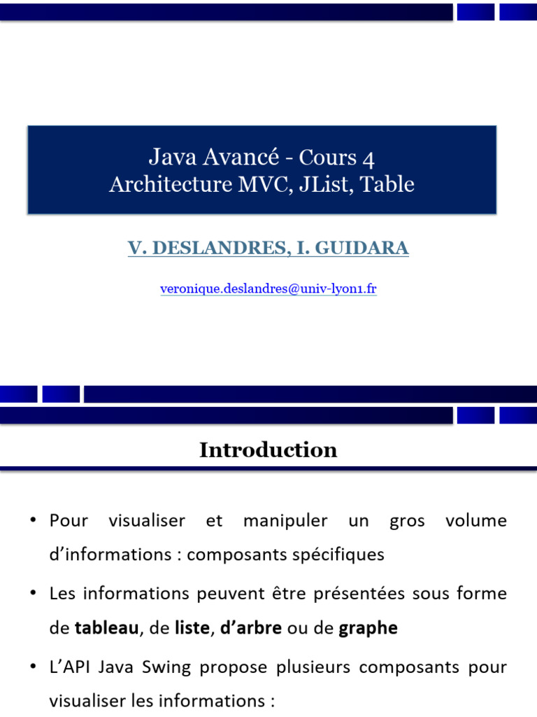 Cours4 Jlist Jtable.1557934595 | PDF
