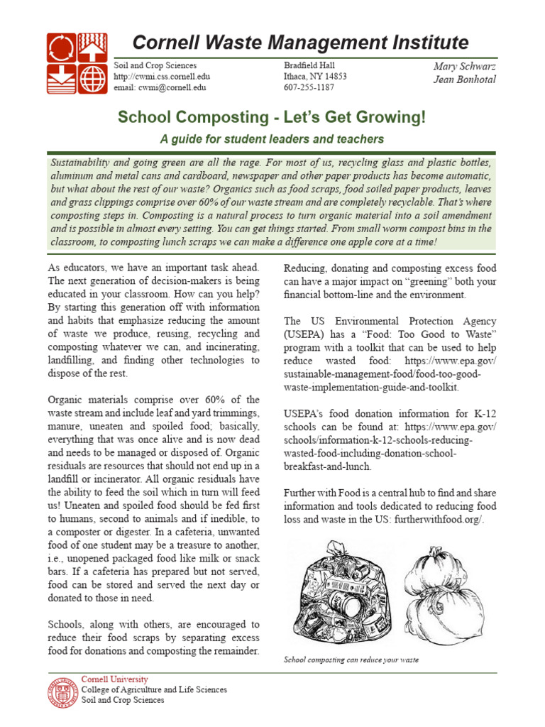 Cornell Waste Management Institute: School Composting - Let's Get ...