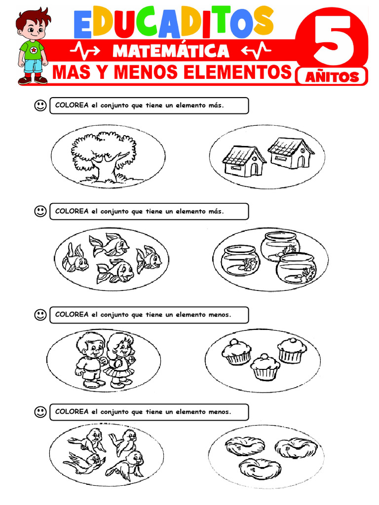 Actividades de Más y Menos para Preescolar | PDF