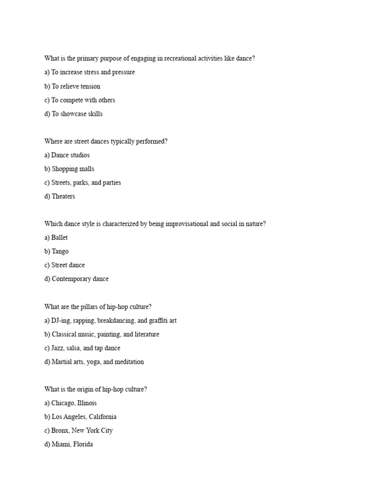 Quiz Street and Hip-Hop | PDF