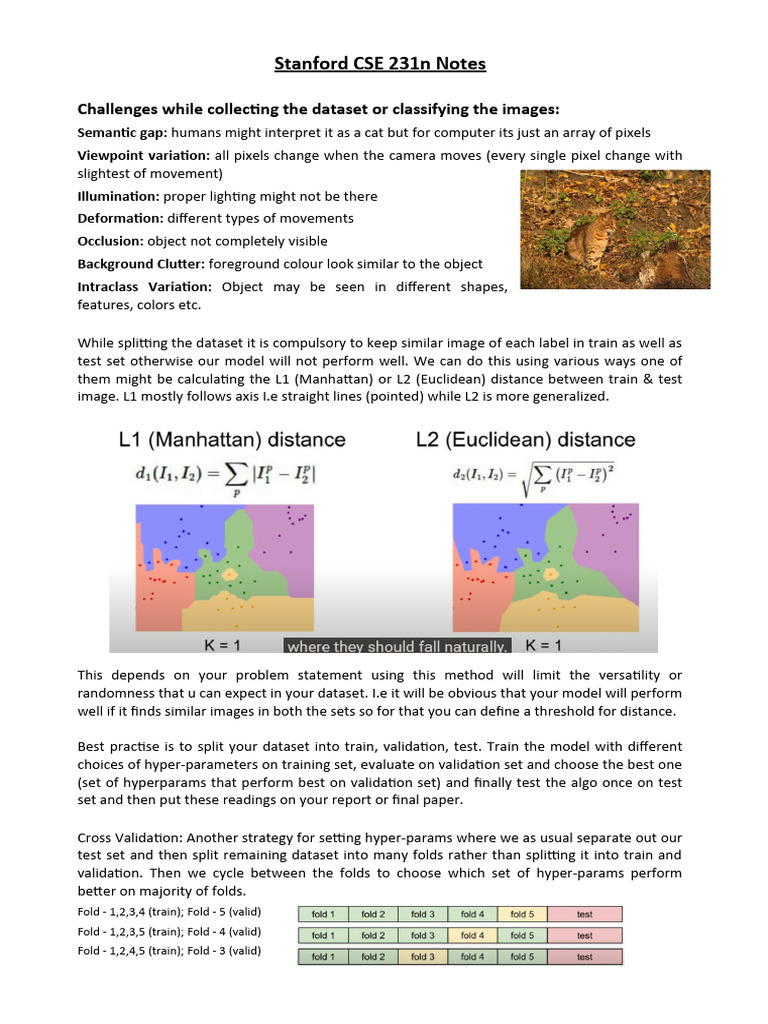 Standford CSE 231n Notes | PDF