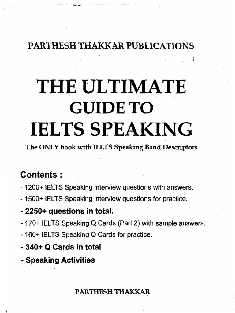 The Ultimate Guide To Ielts Speaking Pdf