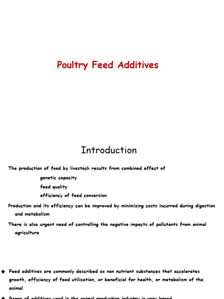 Poultry Feed Additives | PDF
