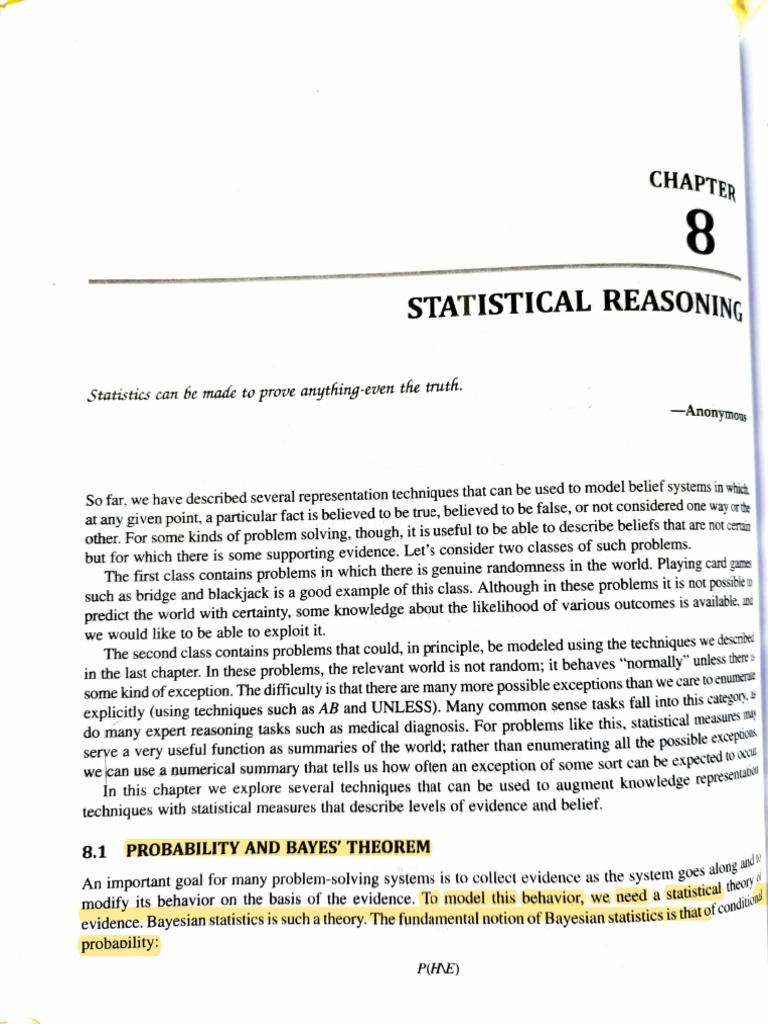 Statistical Reasoning and Bayesian Methods | PDF