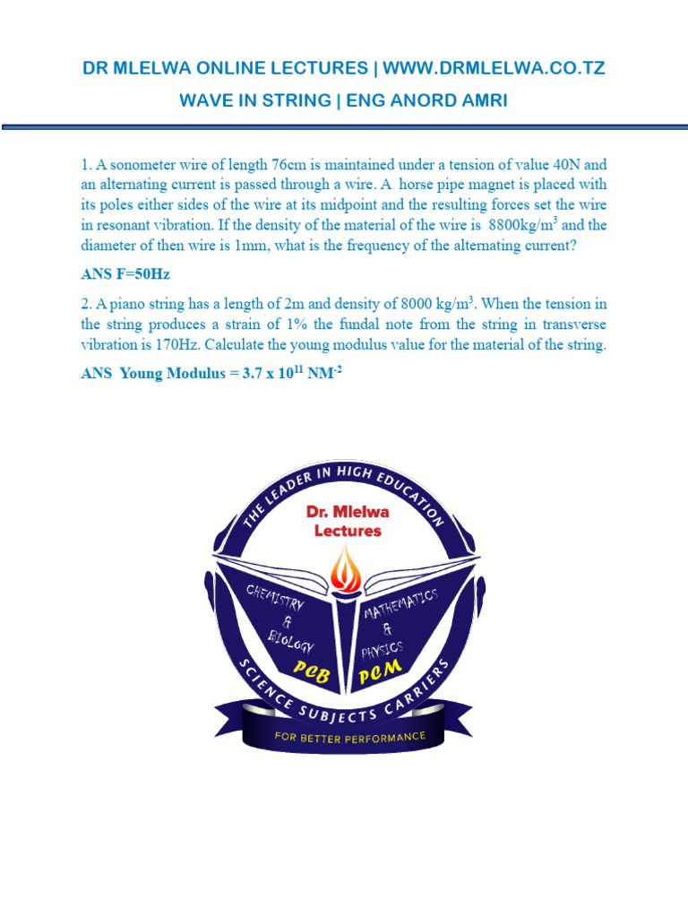 Wave In A String Pdf