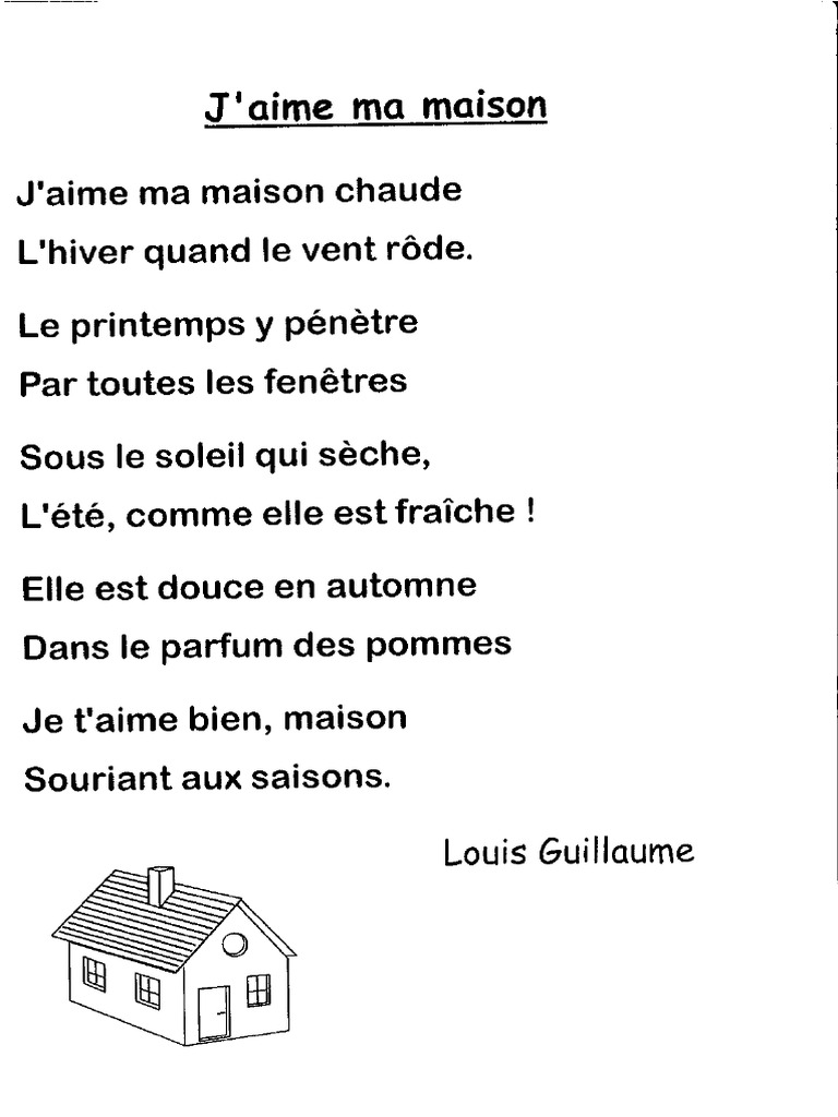 Poesie J Aime Ma Maison | PDF