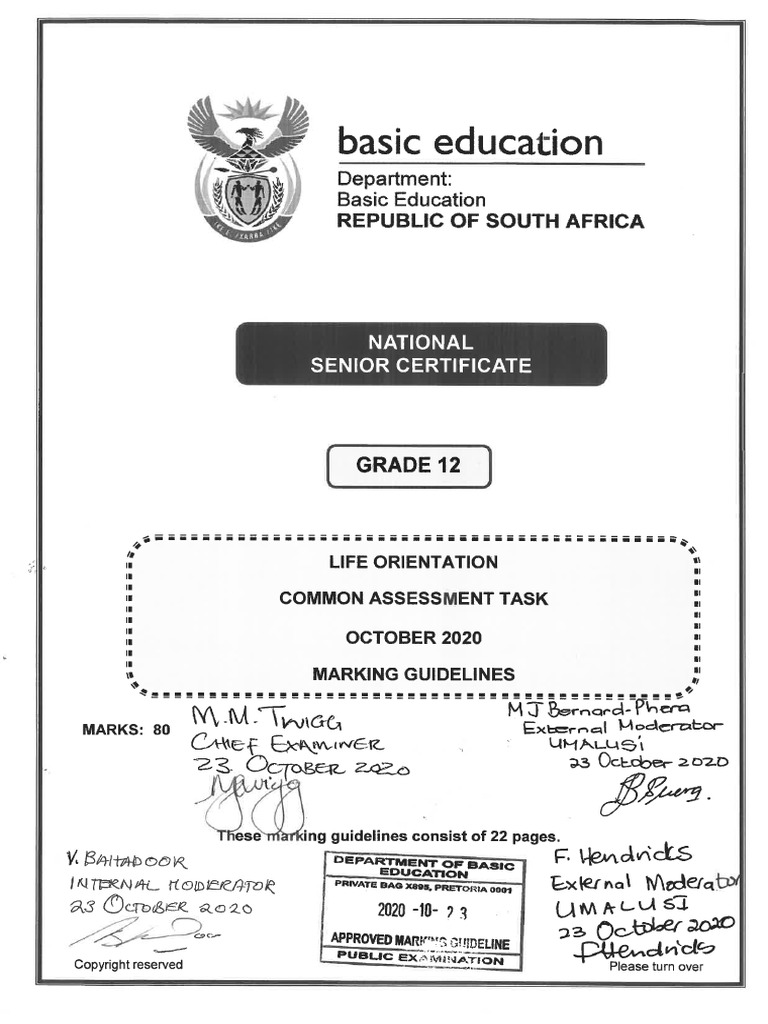 2020 NSC Locat Marking Guideline | PDF