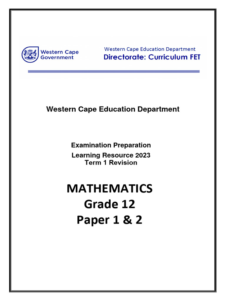 2023 Term 1 GR 12 | PDF