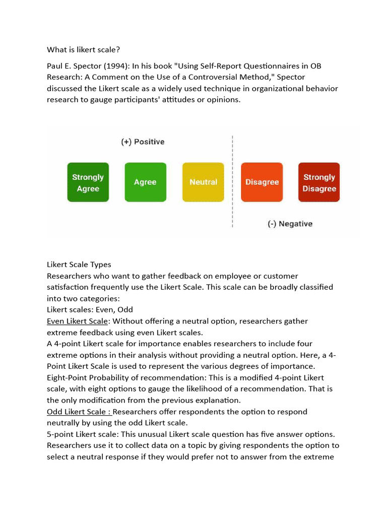 What Is Likert Scale Pdf Likert Scale Statistics