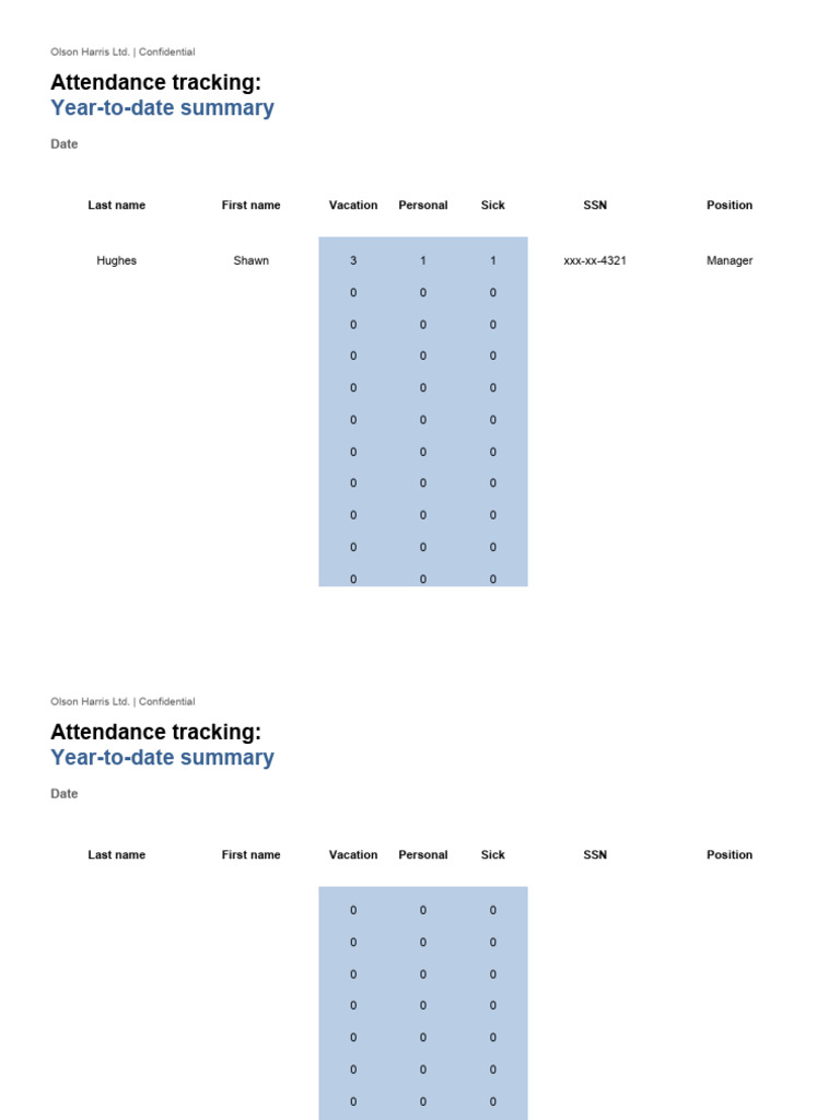 Employee Attendance Tracker | PDF