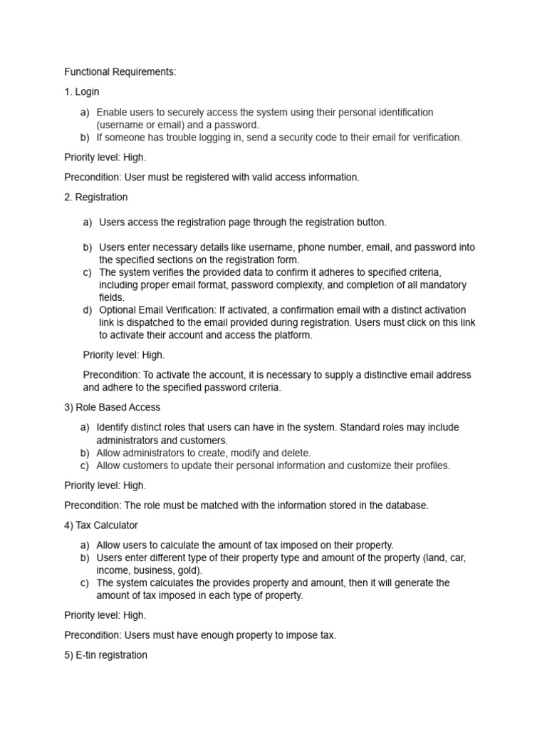 Functional Requirements (Updated) | PDF | Password | User (Computing)