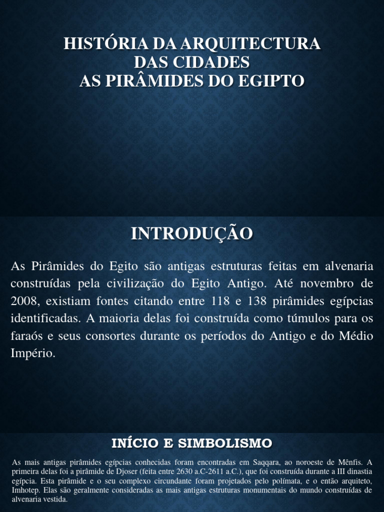 As Pirâmides Do Egipto | PDF | Pirâmides egípcias