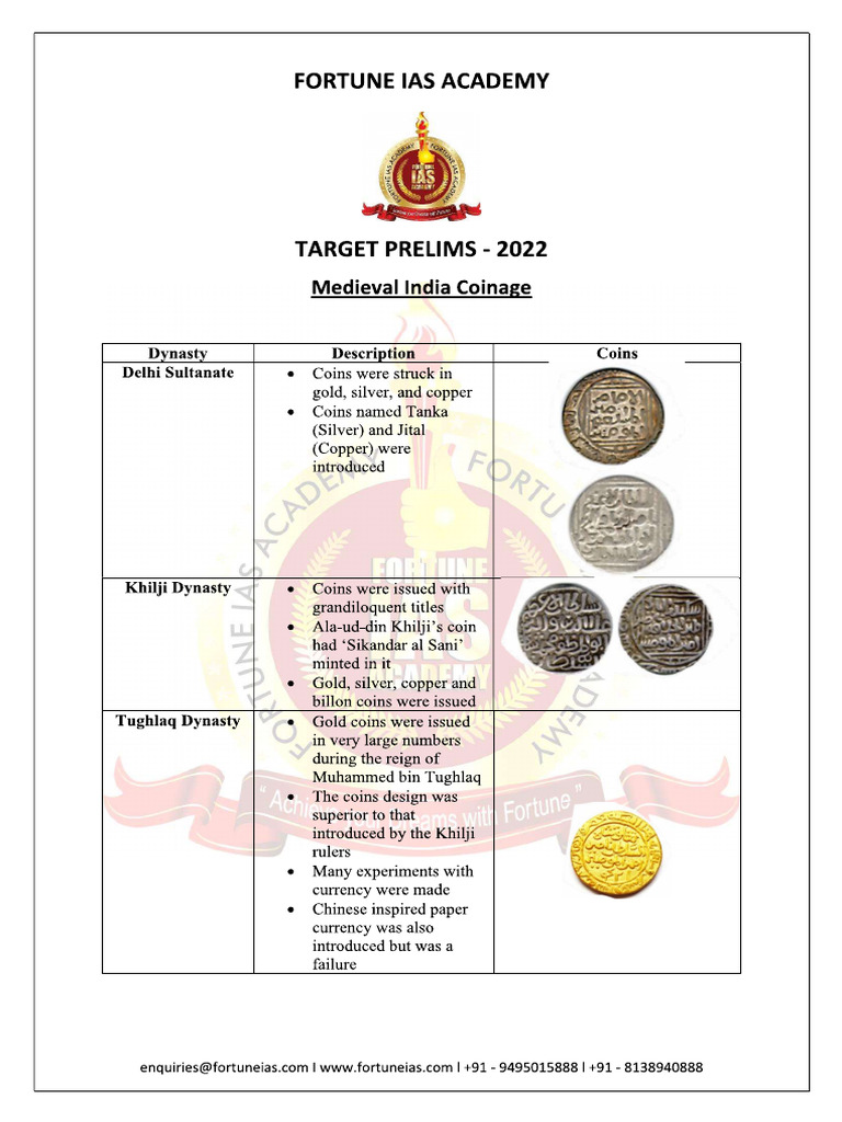 Medieval & Modern Coinage | PDF