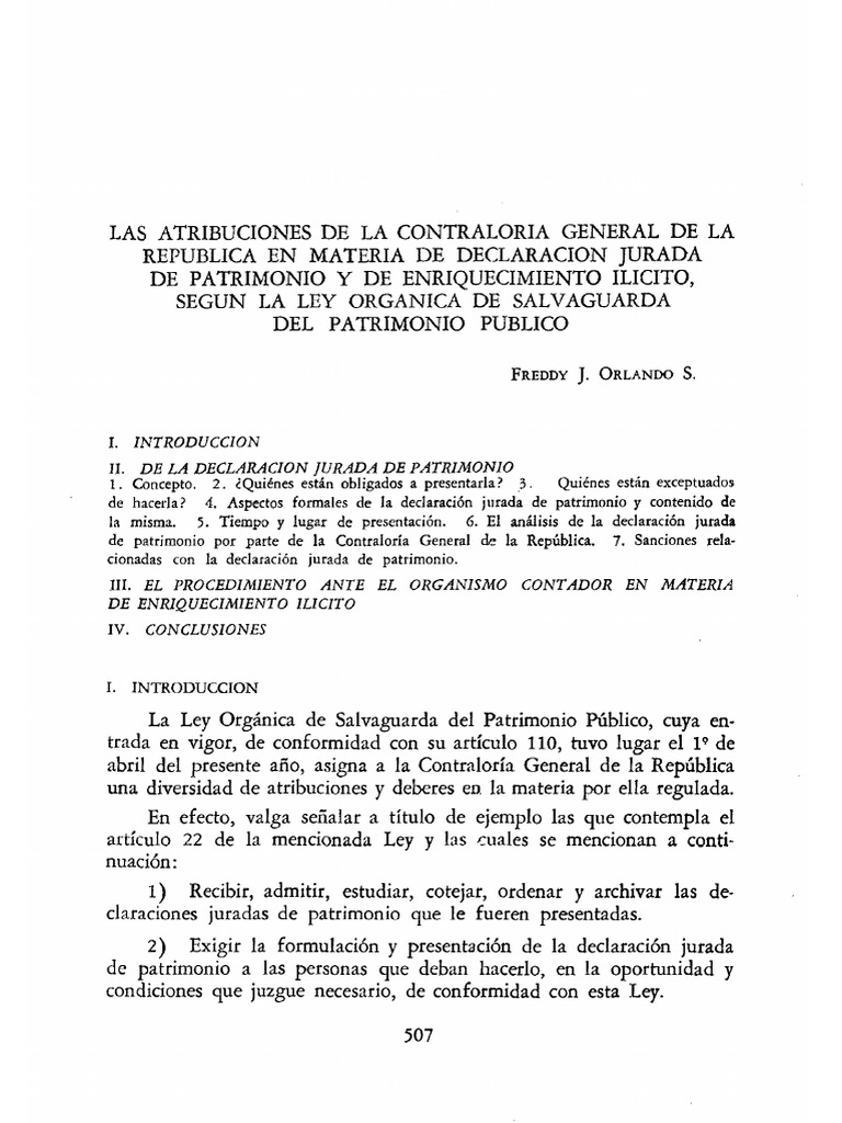 Atribuciones de La Contraloria General de La Republica en Materia de ...