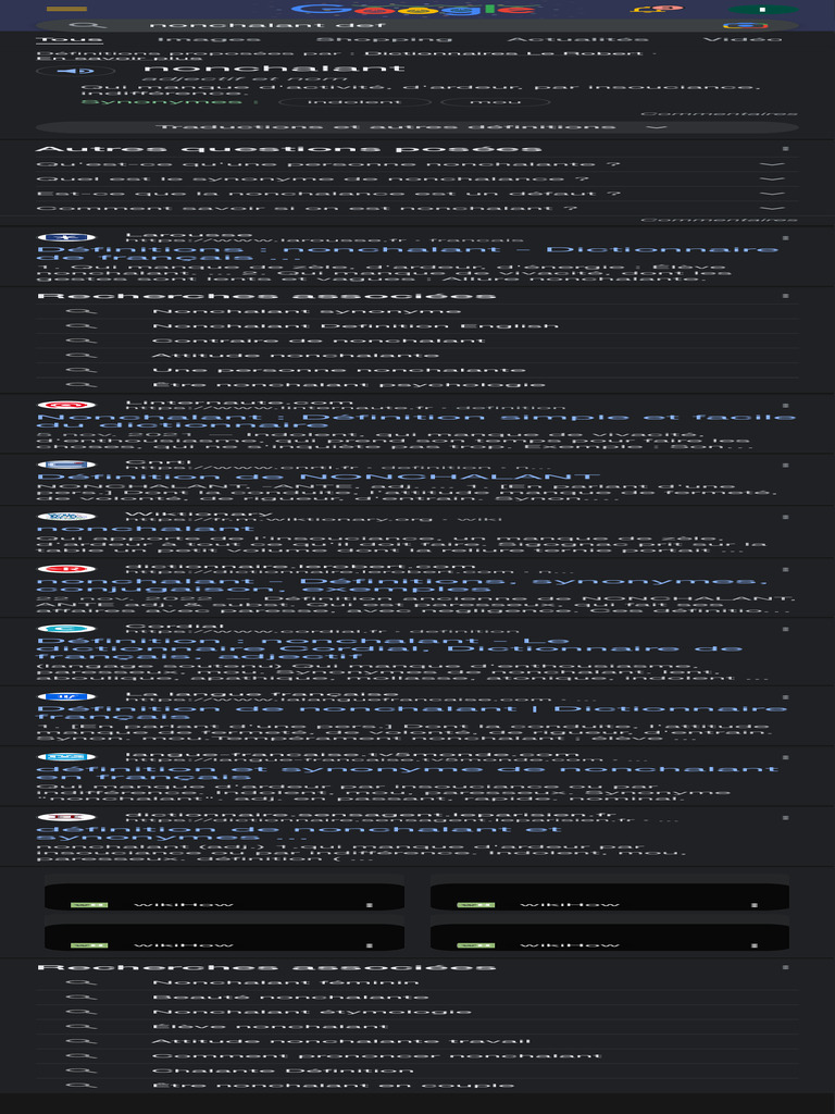Nonchalant Def - Recherche Google | PDF