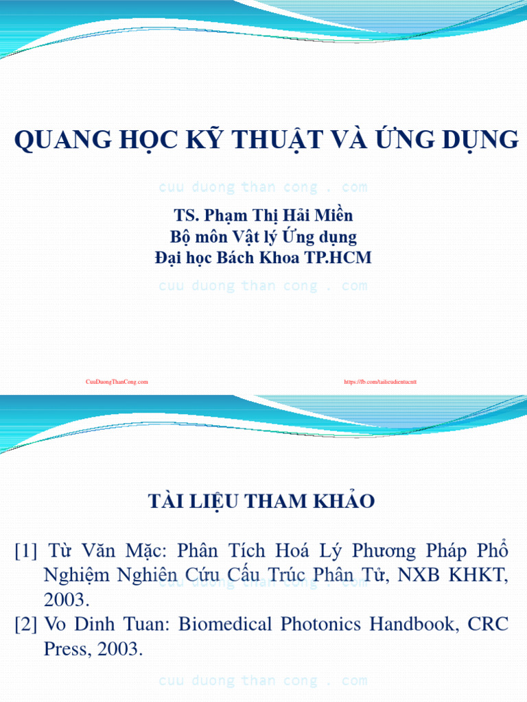 Quang-Hoc-Ky-Thuat-Va-Ung-Dung - Pham-Thi-Hai-Mien - Chuong1 - Tong-Quan-Ve-Mon-Hoc ...