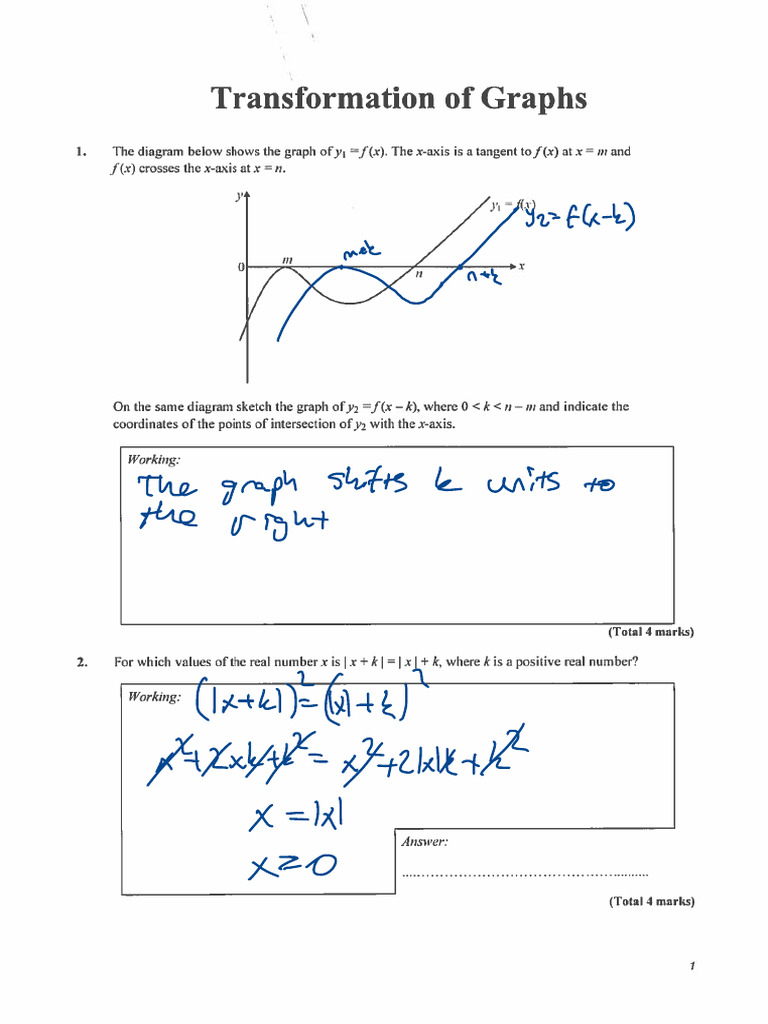 3 Transformations Ib Questions 2 Pdf