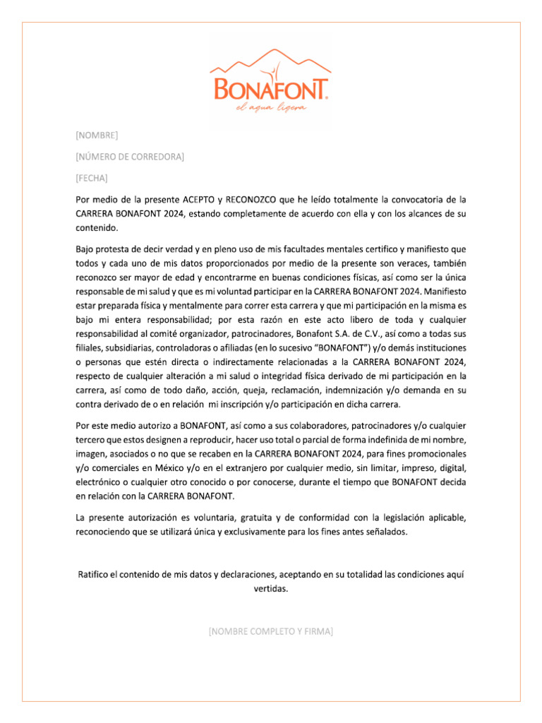 Exoneracion Bonafont | PDF