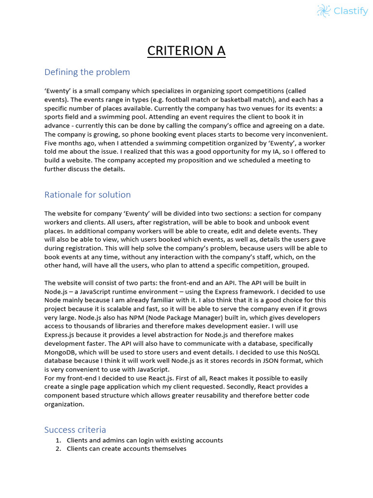 Comp Sci - Website Using React and Node Js | PDF