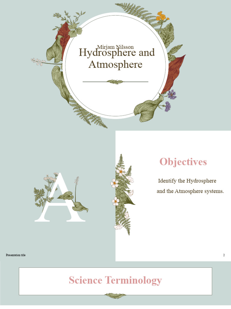 Hydrosphere and Atmosphre | PDF