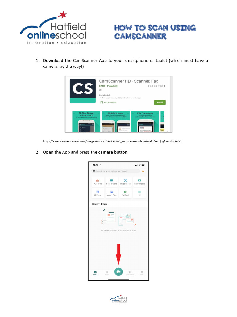 How To Scan Using CamScanner Friday | PDF