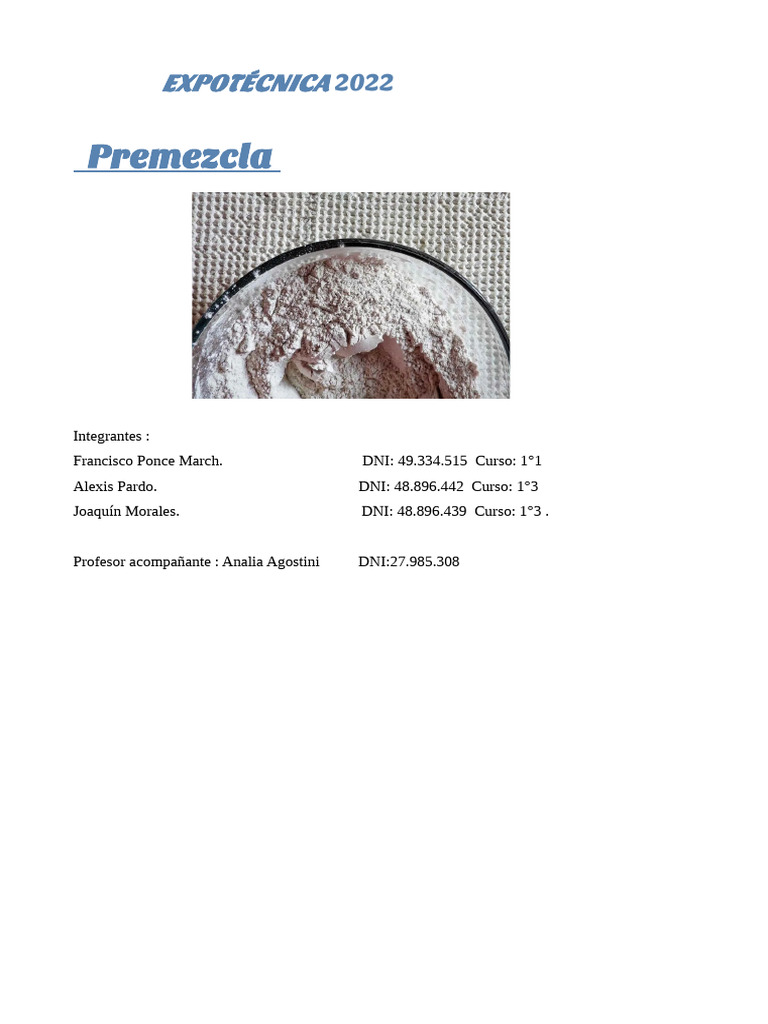 expo 2 PDF | PDF | Maicena | Panes