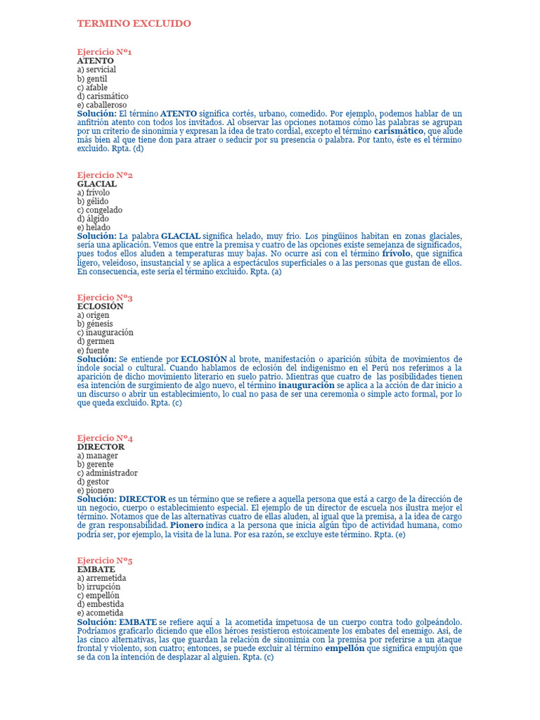 Termino Excluido | PDF