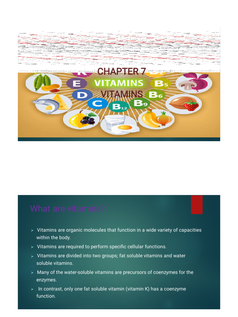 Essential Vitamins: Functions & Sources | PDF