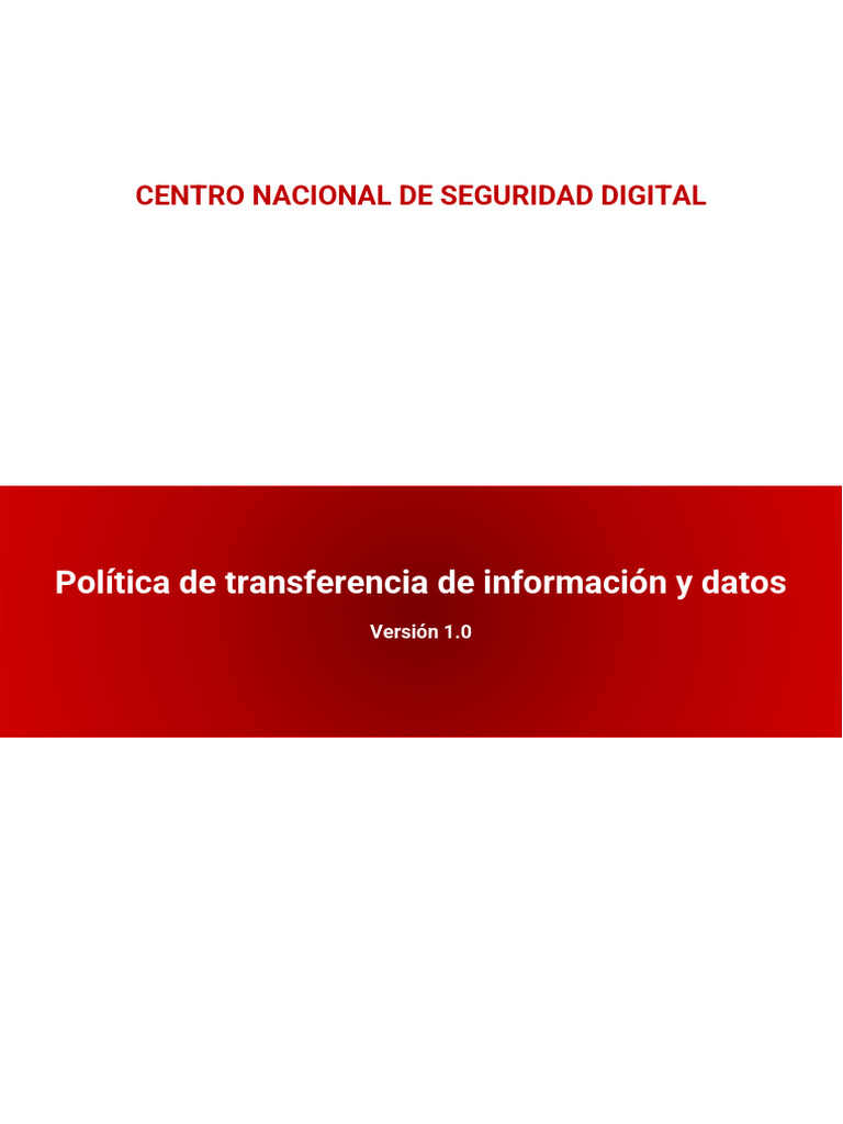 PO15 - Política de Transferencia de Información y Datos PDF | PDF