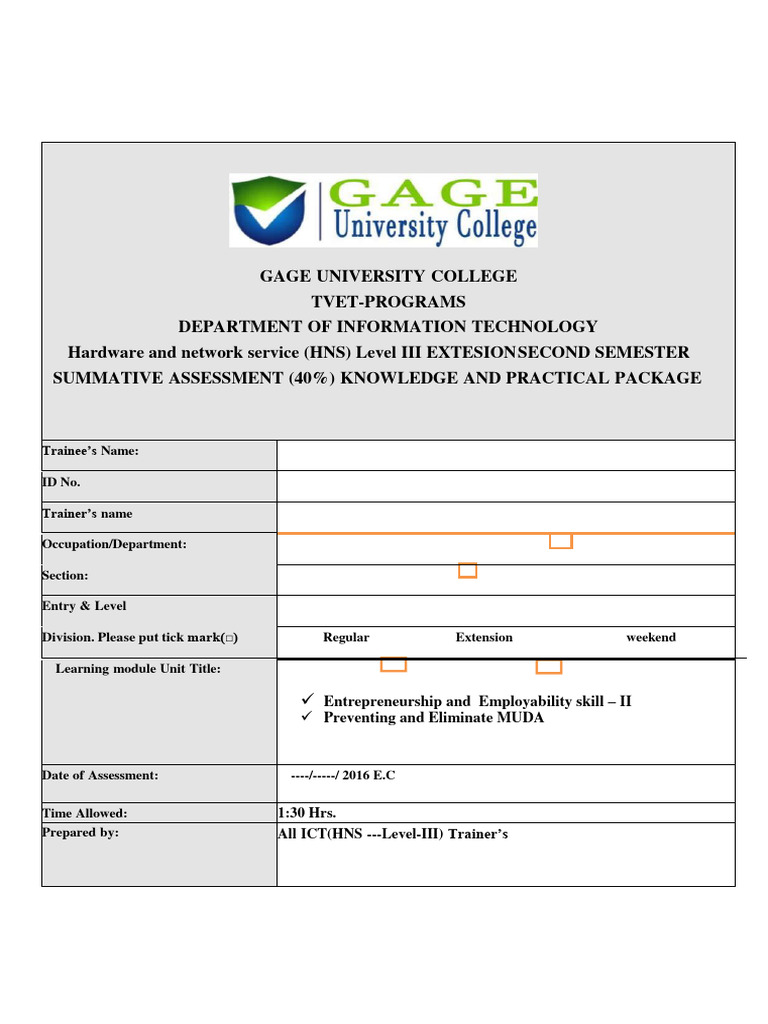 Update HNS Level Three Extension Final Exam Part 2 | PDF ...