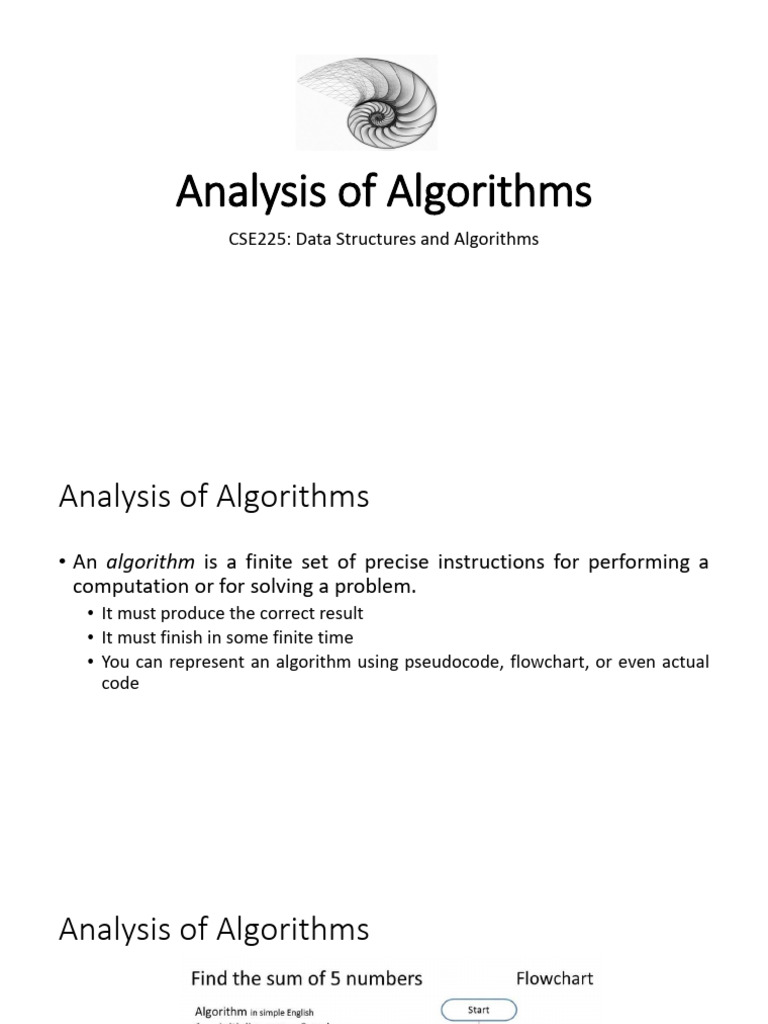 Analysis of Algorithms | PDF | Algorithms | Time Complexity