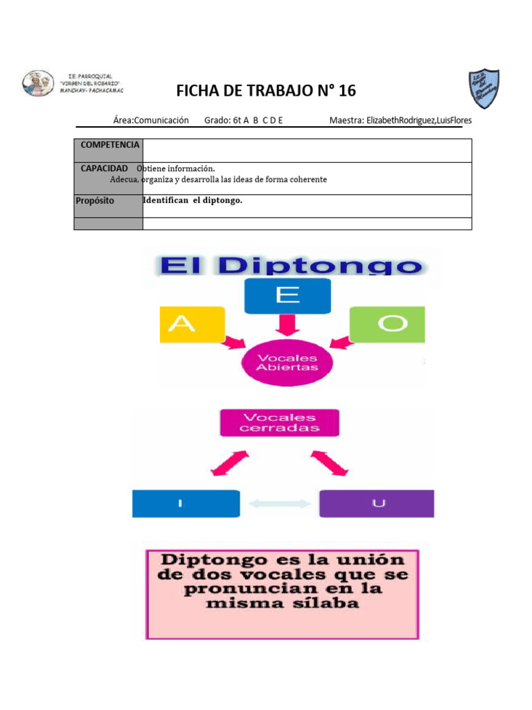 Identificación de Diptongos en Español | PDF