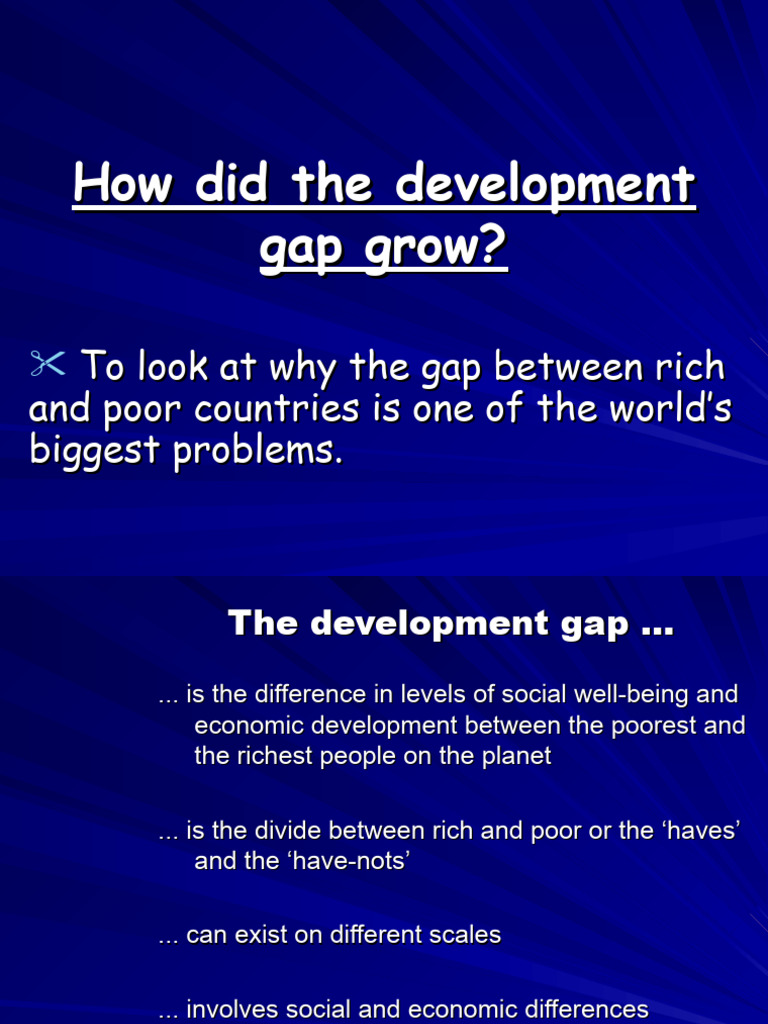 Understanding the Development Gap | PDF | Money | Poverty