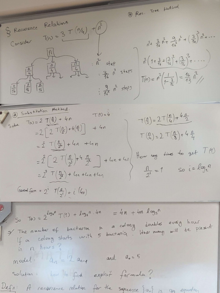 Cmpe220 Recurrence Relations | PDF
