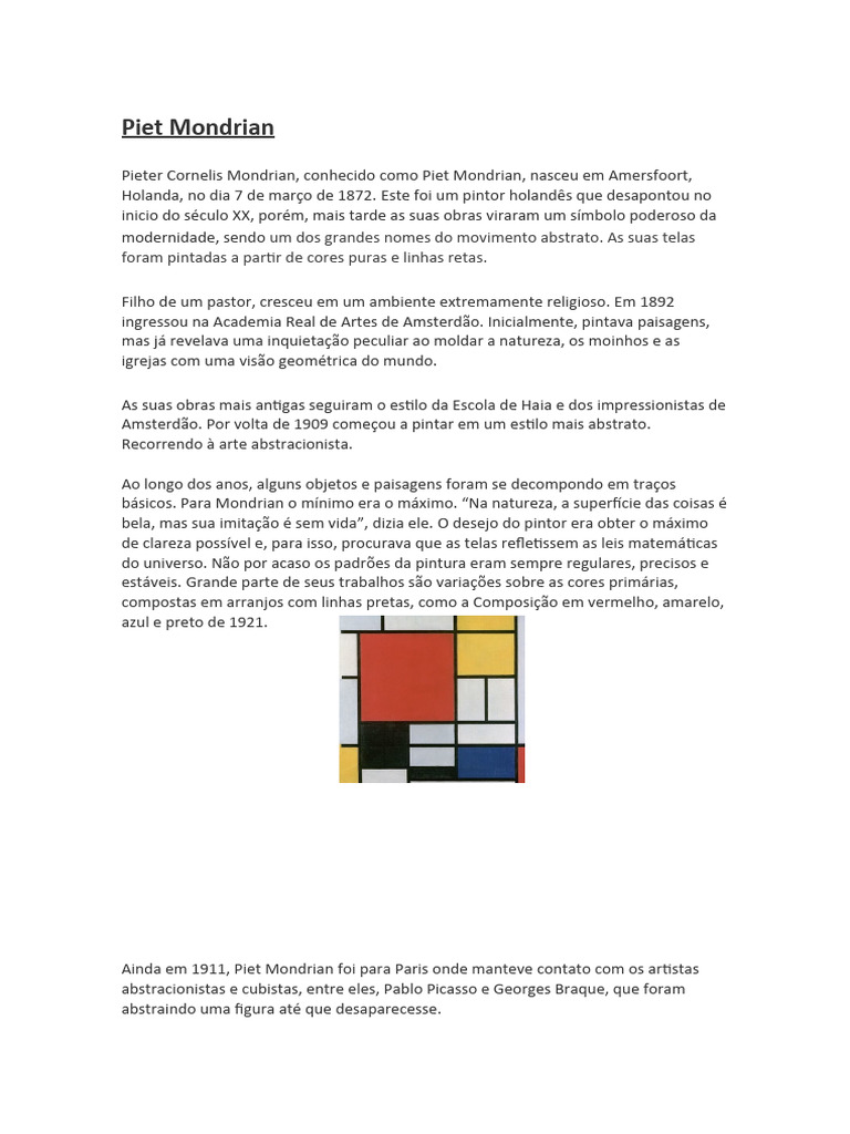 Piet Mondrian | PDF