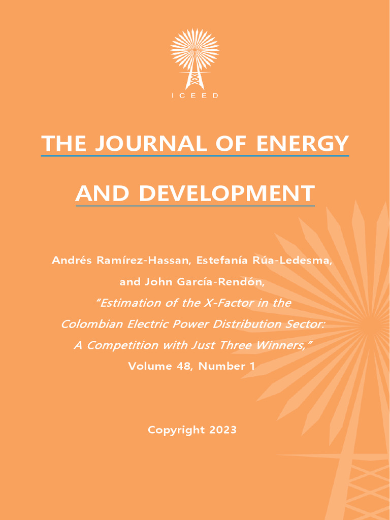 Estimation of the X-Factor in the Colombian Electric Power Distribution ...