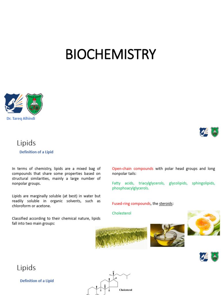 Biochemistry Lipids (LN07) | PDF