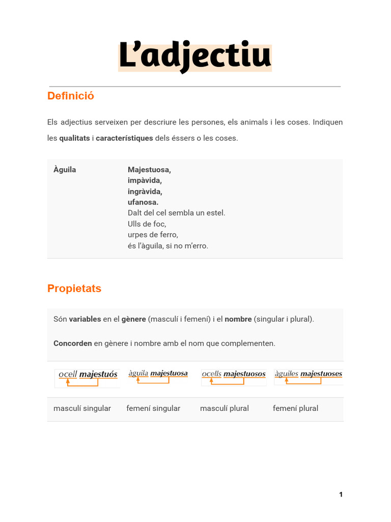 2.2. L'adjectiu | PDF
