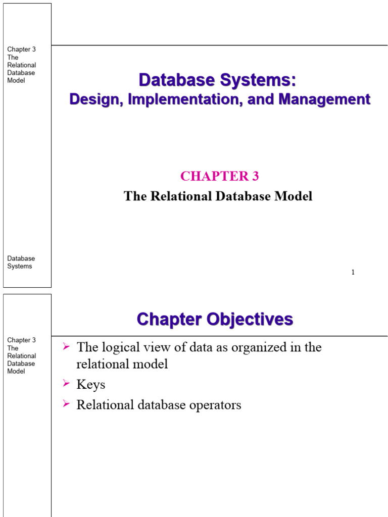 CH 3 | PDF | Relational Model | Relational Database