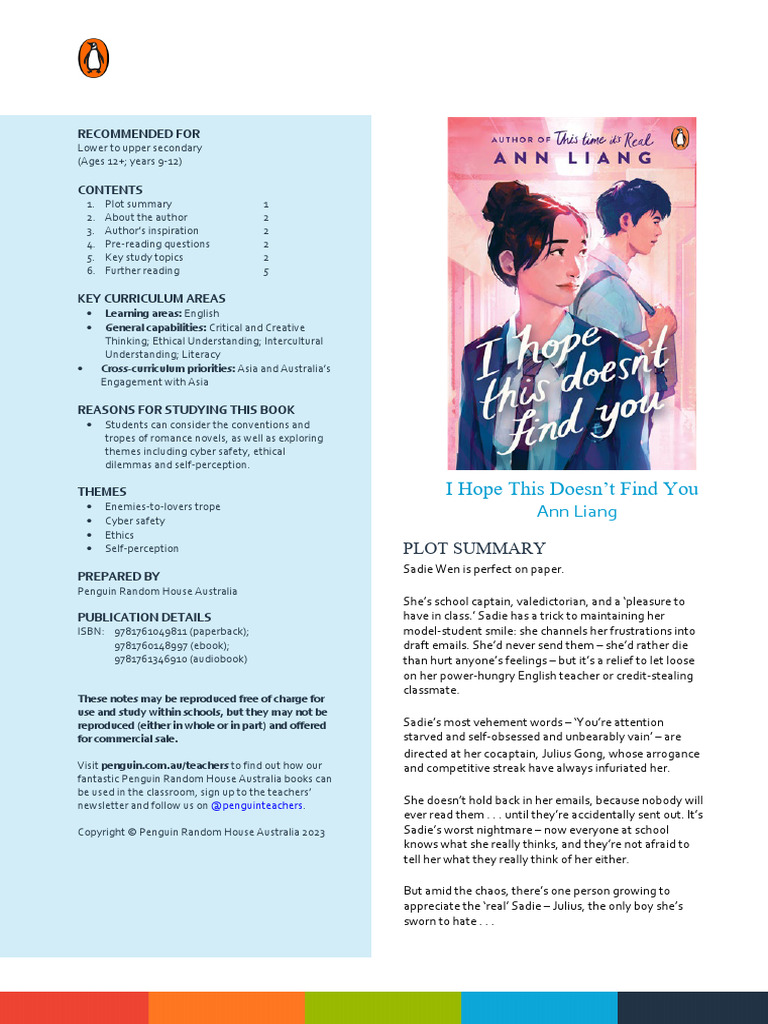 TR I Hope This Doesnt Find You Final For LC | PDF