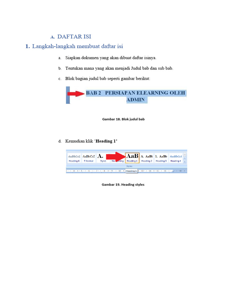 Membuat Daftar Isi | PDF