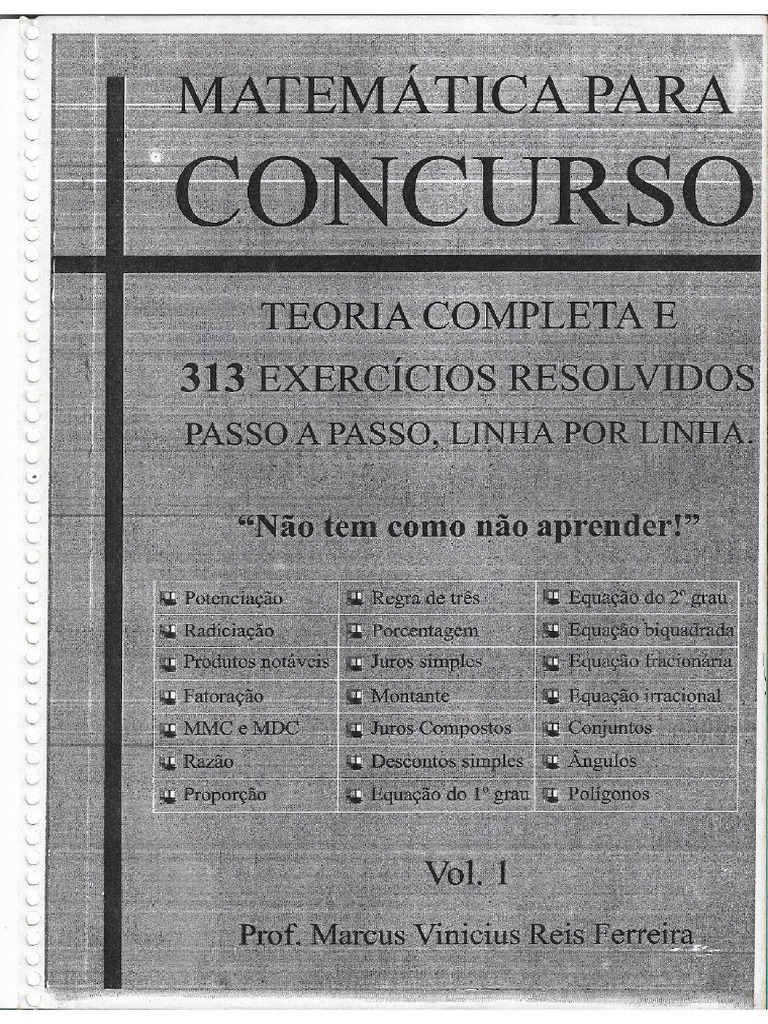 Matematica para Concurso Vol 1 | PDF