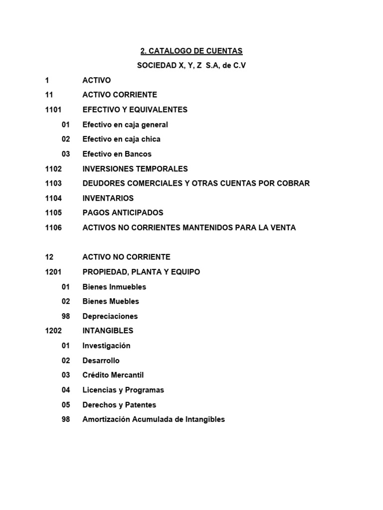 Catalogo de Cuentas y Manual de Aplicacion | PDF